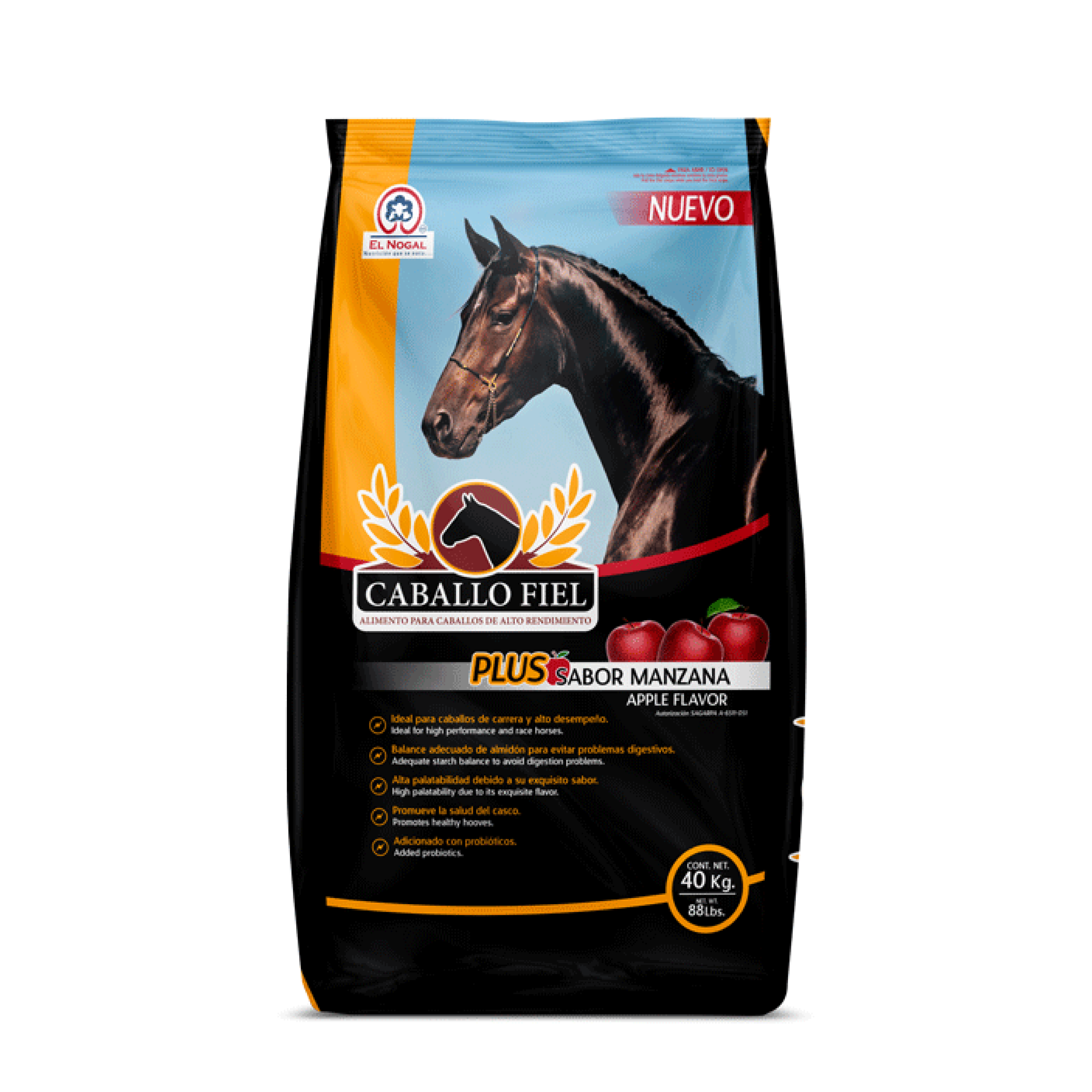 CABALLO FIEL PLUS MANZANA NOGAL 40KG – Ranch Depot GDL SA de CV